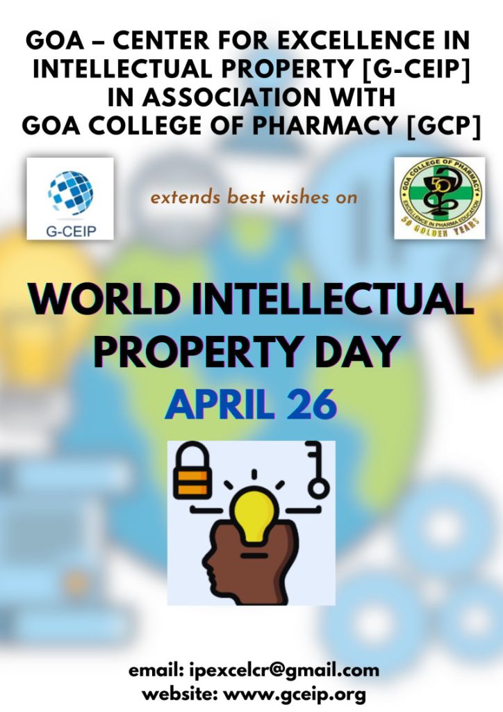 World Intellectual Property Day April 26, 2023 – Goa – Center for ...